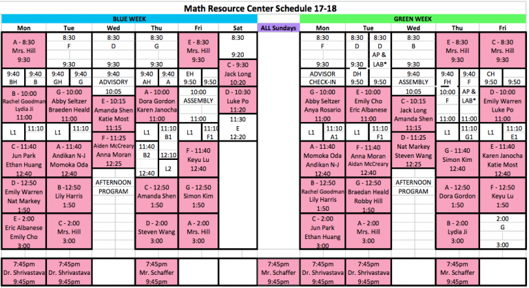 The Math Resource Center Is Open! - Math @ Williston